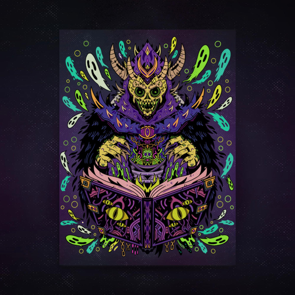 Lich Necromancer Art Print | Gothic and Dark Fantasy Wall Art Decor ...