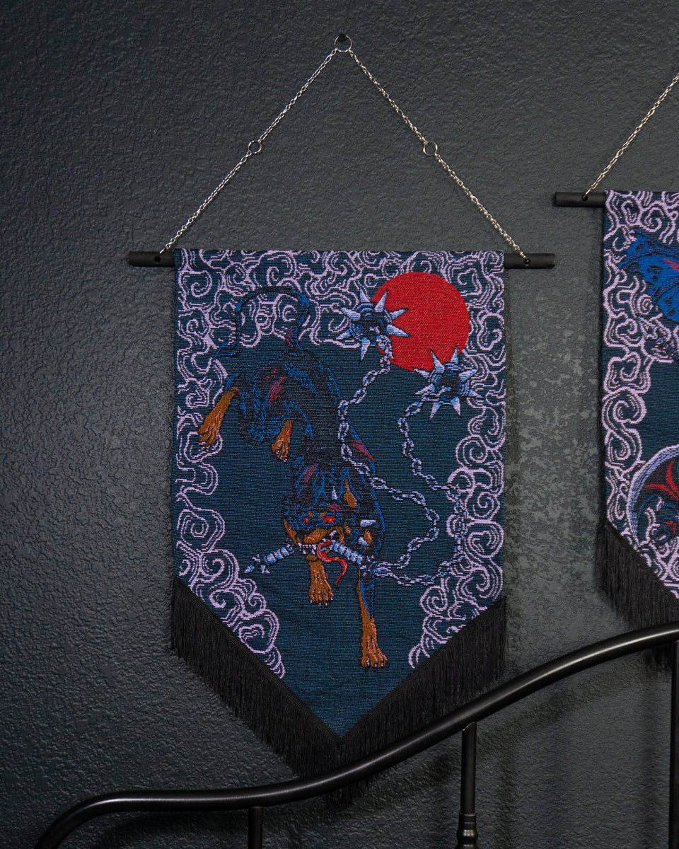 Whiplash Flail Doberman Wall Hanging | Gothic and Dark Fantasy Wall ...